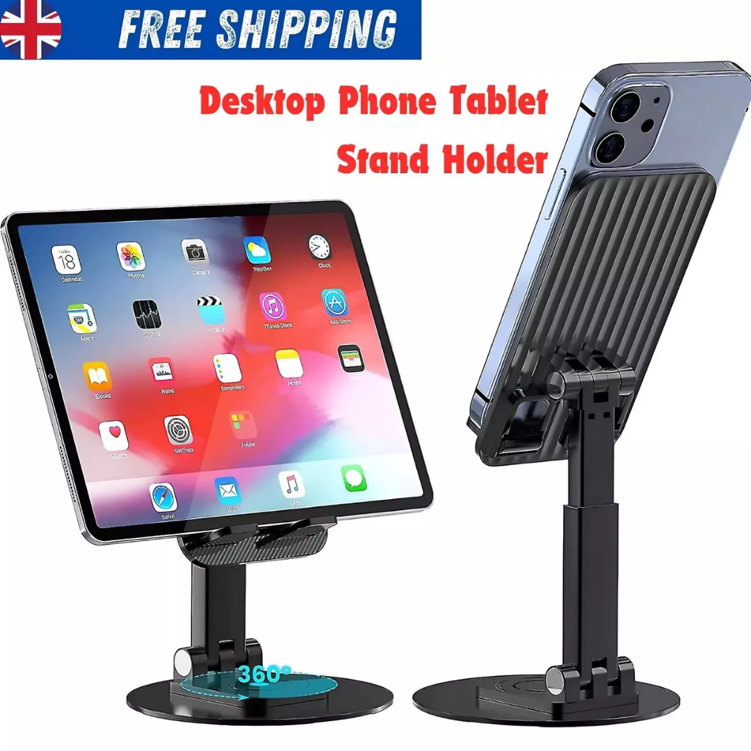 Phone Desk Holder Stand Foldable Desktop Table Mount For Mobile Tablet ...