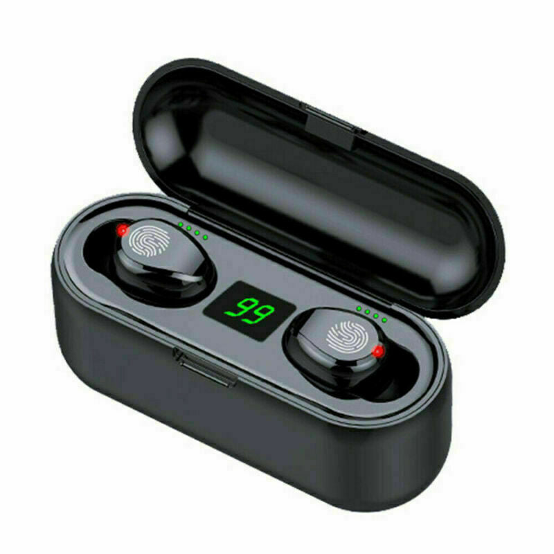 TWS F9 Bluetooth 5.0 Wireless Earbuds – Stereo In-Ear Headphones with ...