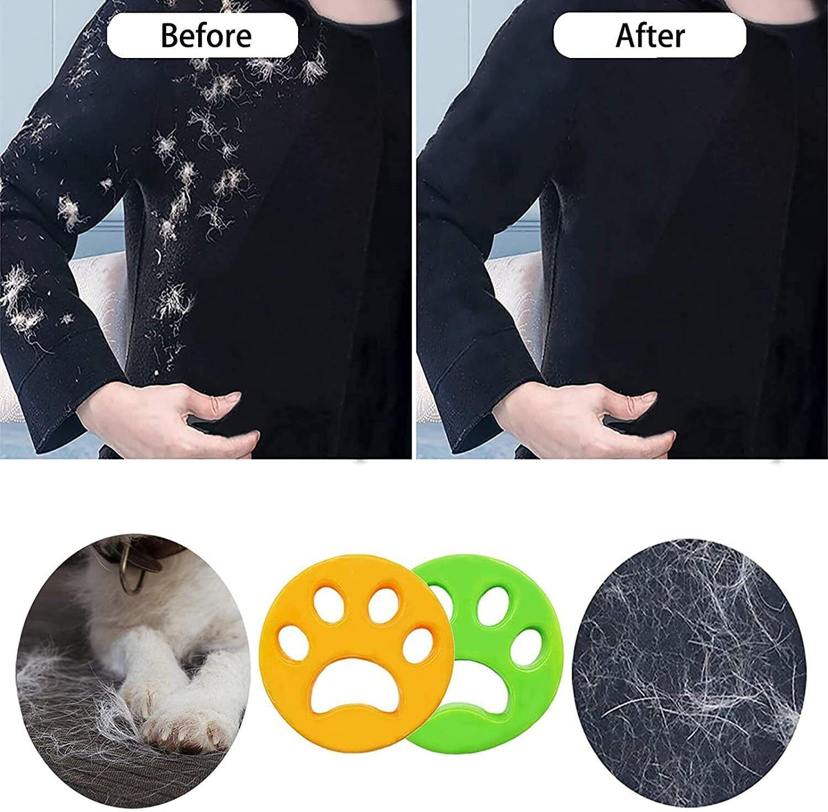 Pet Hair Remover for Laundry Washing Machine Cat Dog Fur Catcher Reusa ...