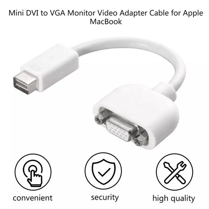Mini DVI Port to VGA Adapter for Apple iMac MacBook Mac Display Monito